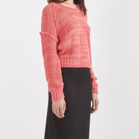 IRO | Sweaters | Iro Yolo Oversized Coral Crop Chunky Sweater Top Xs ...